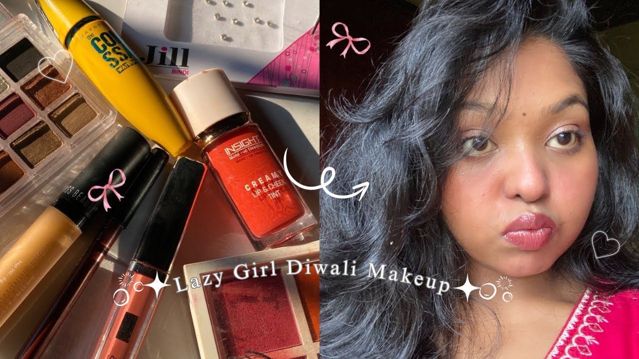 Diwali Makeup For Lazy Girls | Easy Festive Makeup | *step-by-step tutorial*| Aparna Das - YouTube