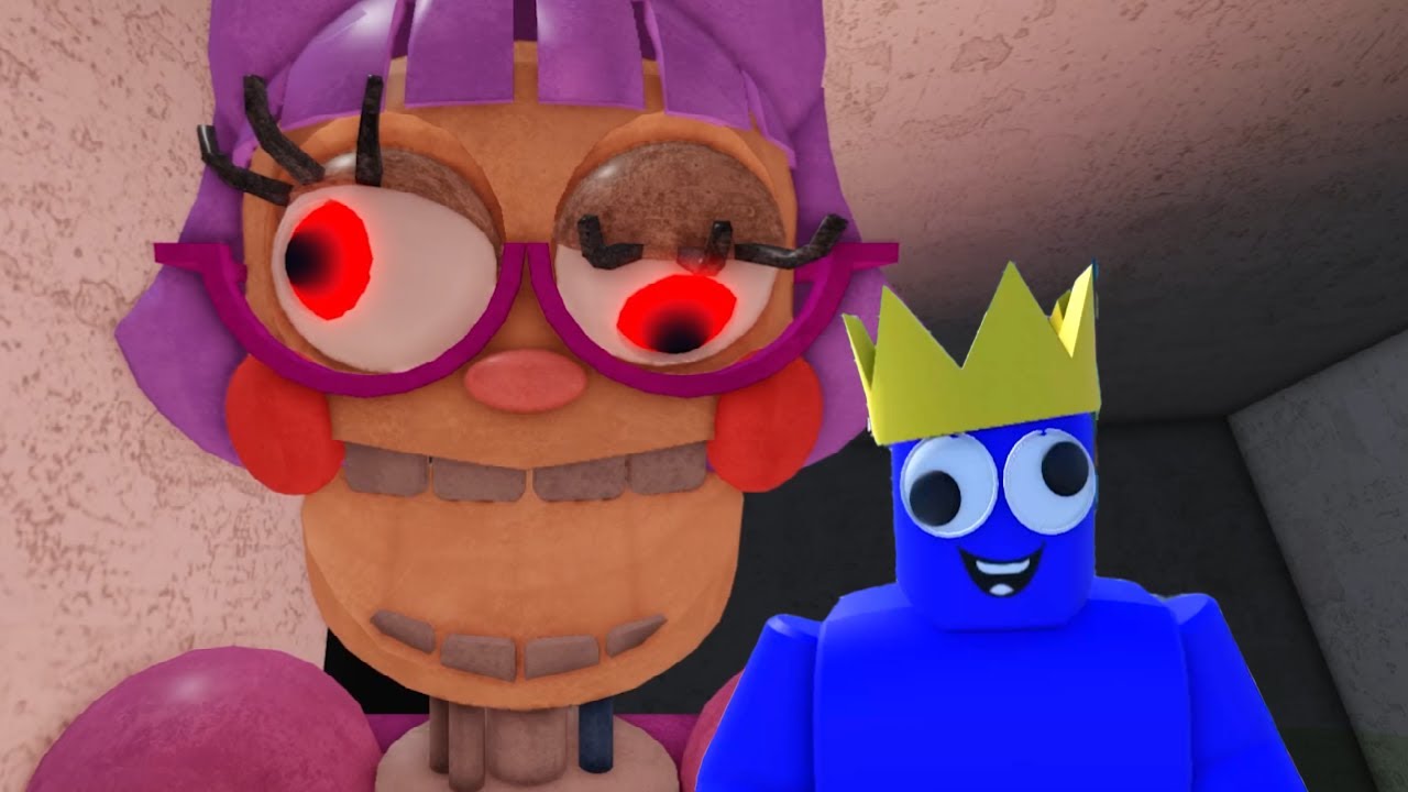 Escape Miss Ani-Tron's Detention! (SCARY OBBY) Rainbow Friends BLUE Vs ...