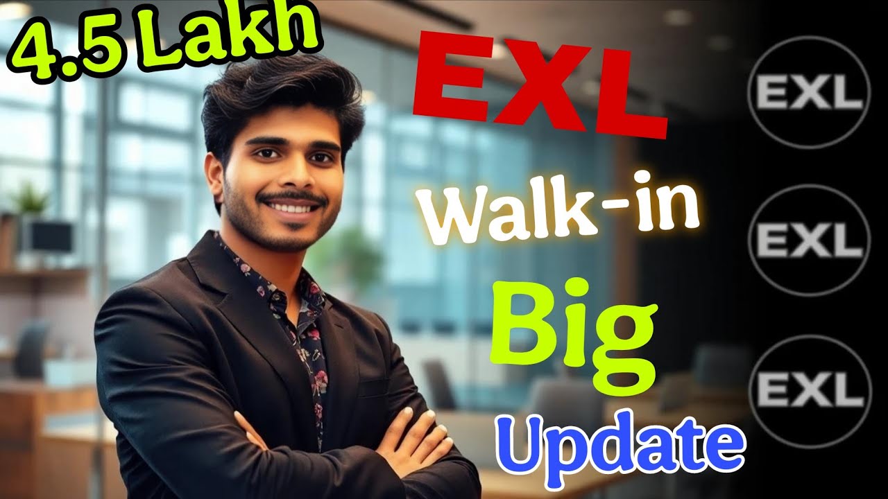 Mega Walk-in Drive in EXL 🥳 | Big Update | Work From Home | EXL Company ...