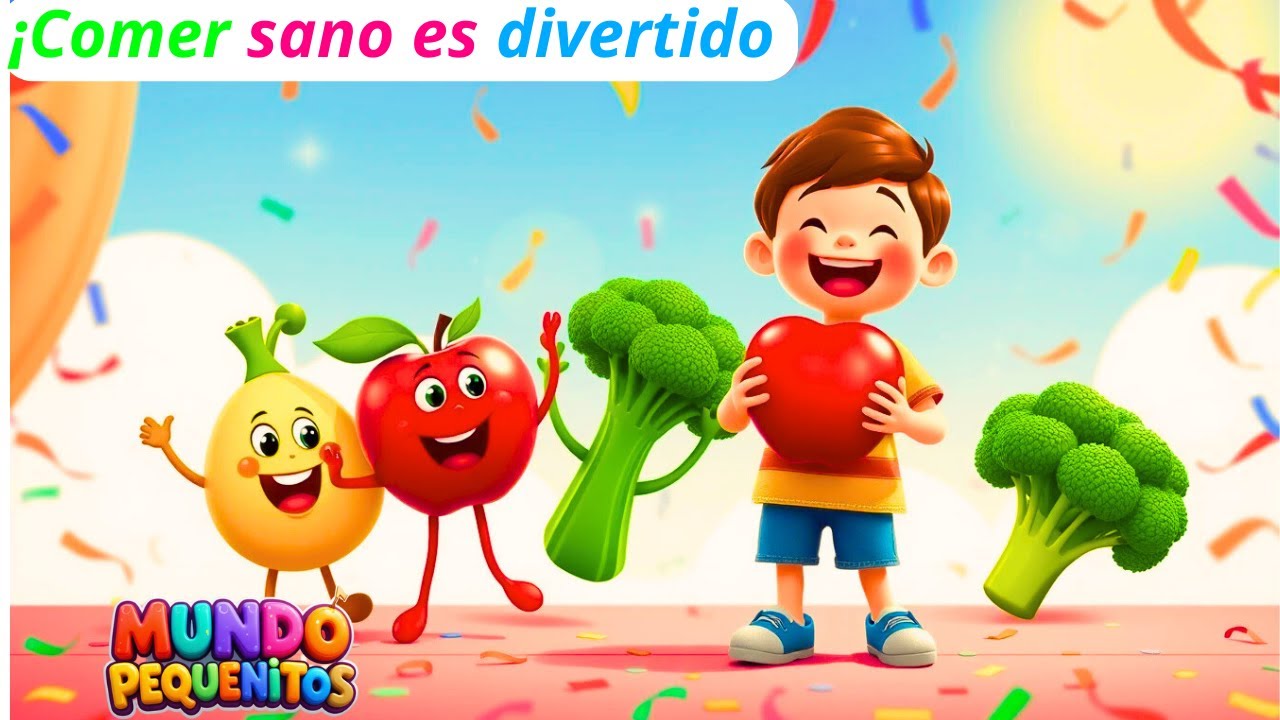 🍎 comer bien es genial | canción para aprender alimentación saludable 🥦 ...