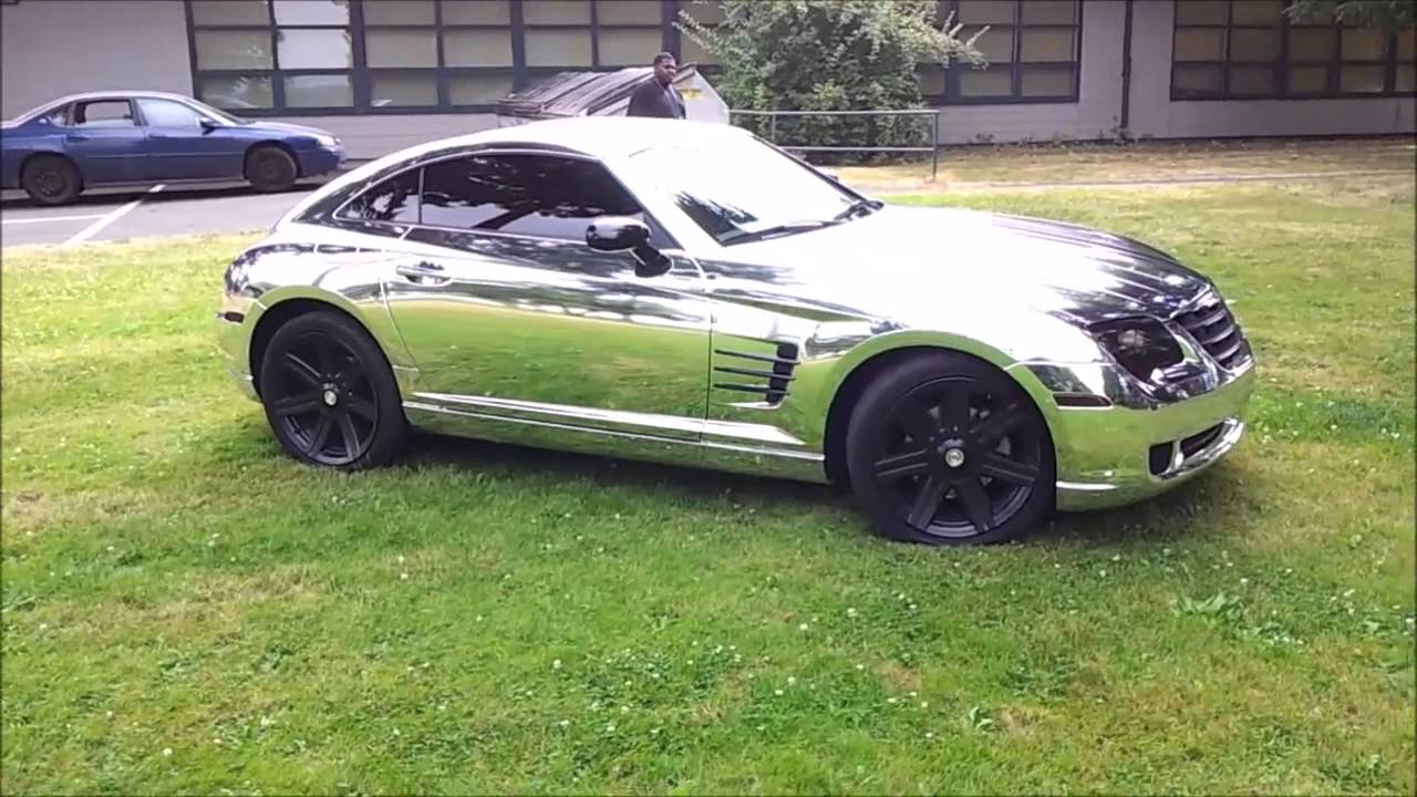 #1 Avery Chrome VINYL-wrap on Chrysler Crossfire - YouTube