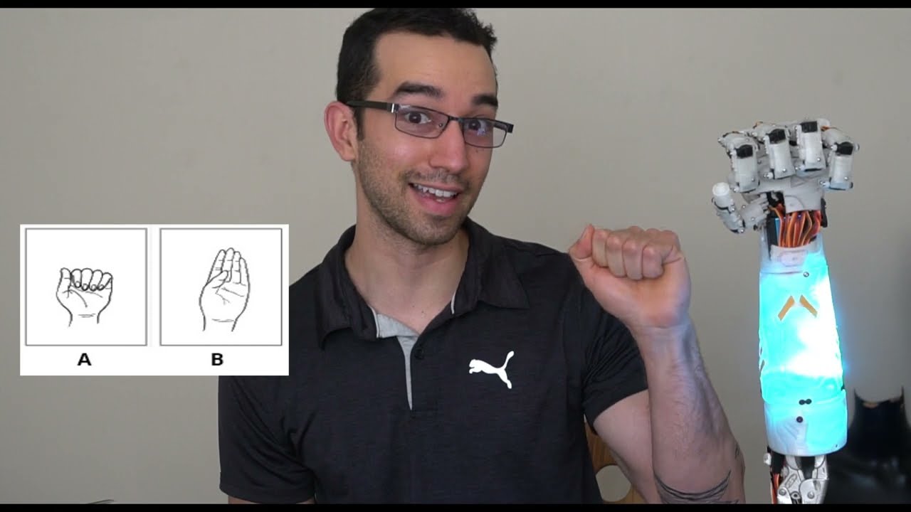 Sign Language with Robotic Hand - Alphabet / Lenguaje de señas con mano ...