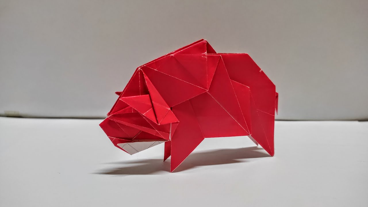 How To Make An Origami Wild Boar - Origami Wild Boar - Origami Tutorial ...