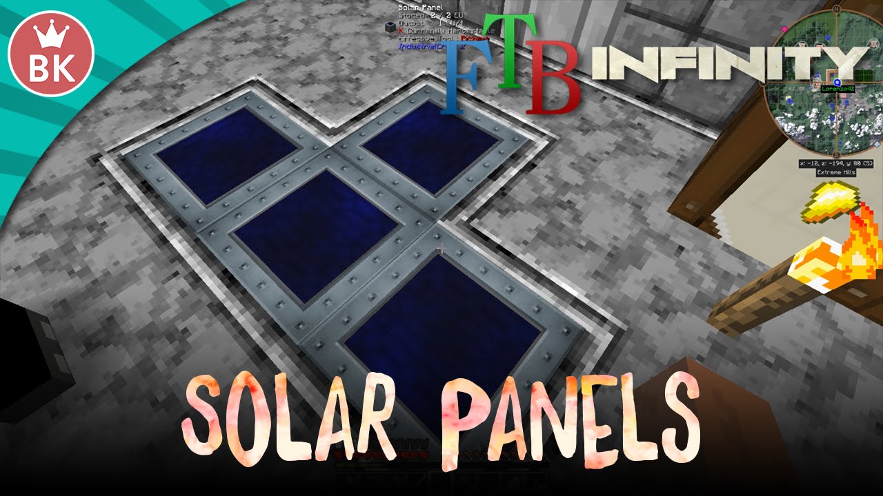 Minecraft FTB Infinity Evolved - "Solar Panels!" (E07) - YouTube