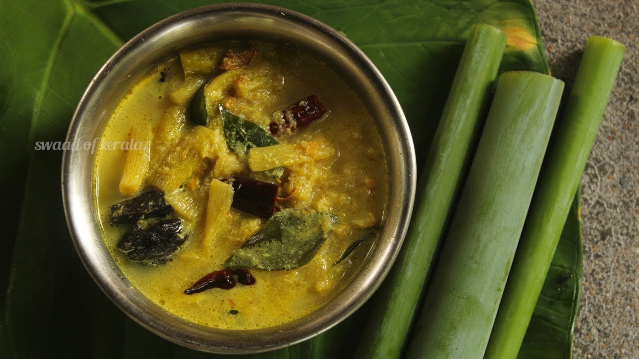 Unakka Chemmeen Chembu Thaalu Curry | Kerala Nadan Recipe - YouTube