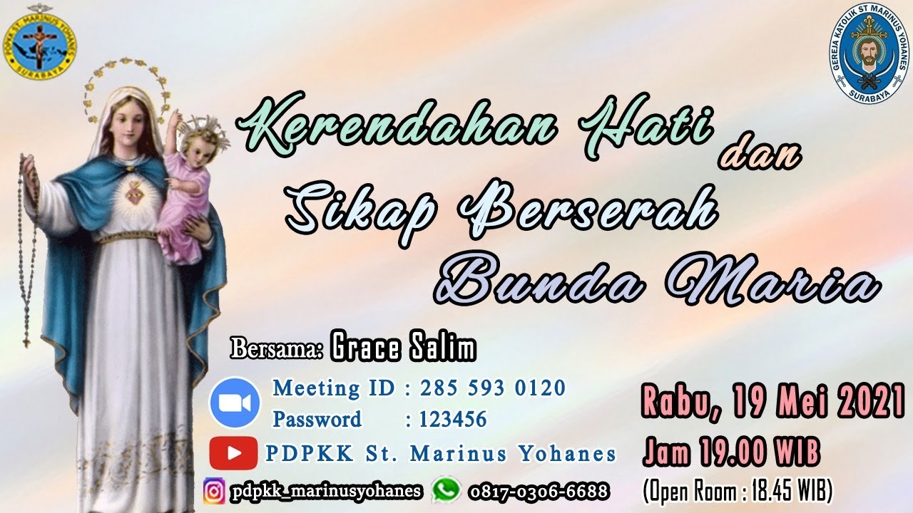 KERENDAHAN HATI & SIKAP BERSERAH BUNDA MARIA (GRACE SALIM)-PDPKK ONLINE ...