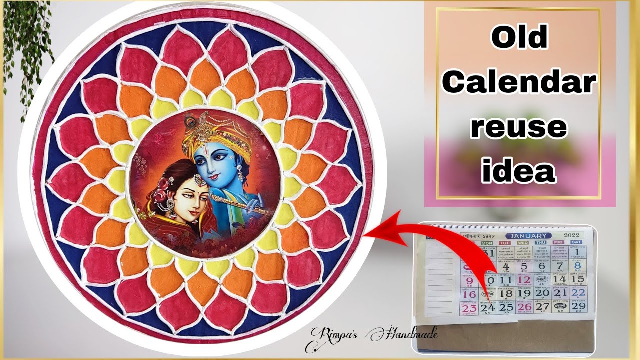 Old Calendar reuse ideas/Wall decor idea/Lippan art Wall decor - YouTube