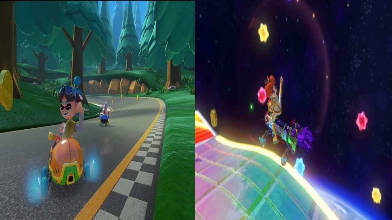 Mario Kart 8 Deluxe Clips 7/7.5: Inkling+Daisy - YouTube