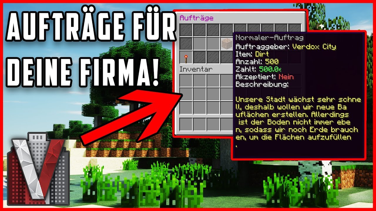 ERLEDIGE AUFTRÄGE FÜR DEINE FIRMA - Verdox.de Minecraft Server! [v2.7 ...