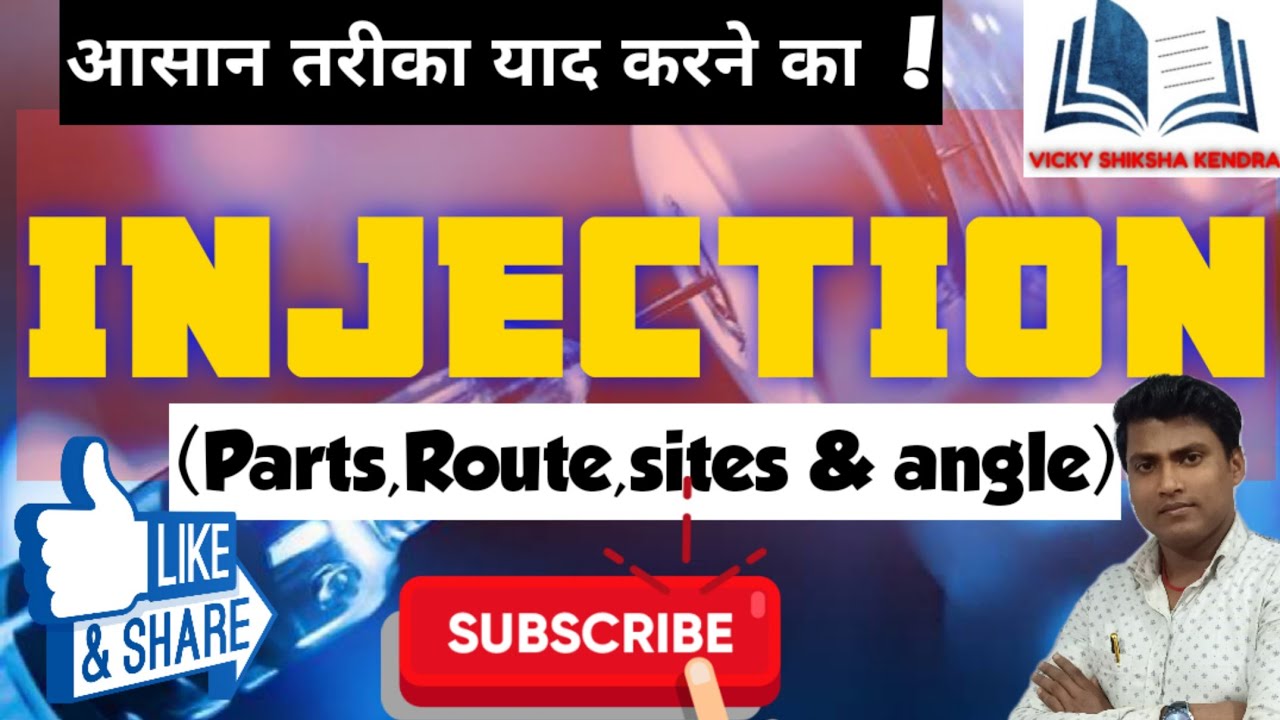 || INJECTION || SYRINGE 💉 PARTS , ROUTES,SITES & ANGLE || FOR NURSING ...