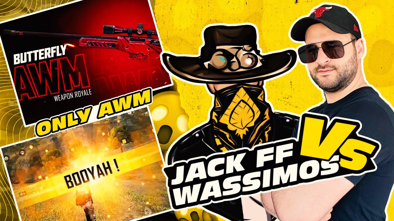 WASSIMOS VS JACK FF ONLY AWM FUNNY GAMEPLAY - YouTube