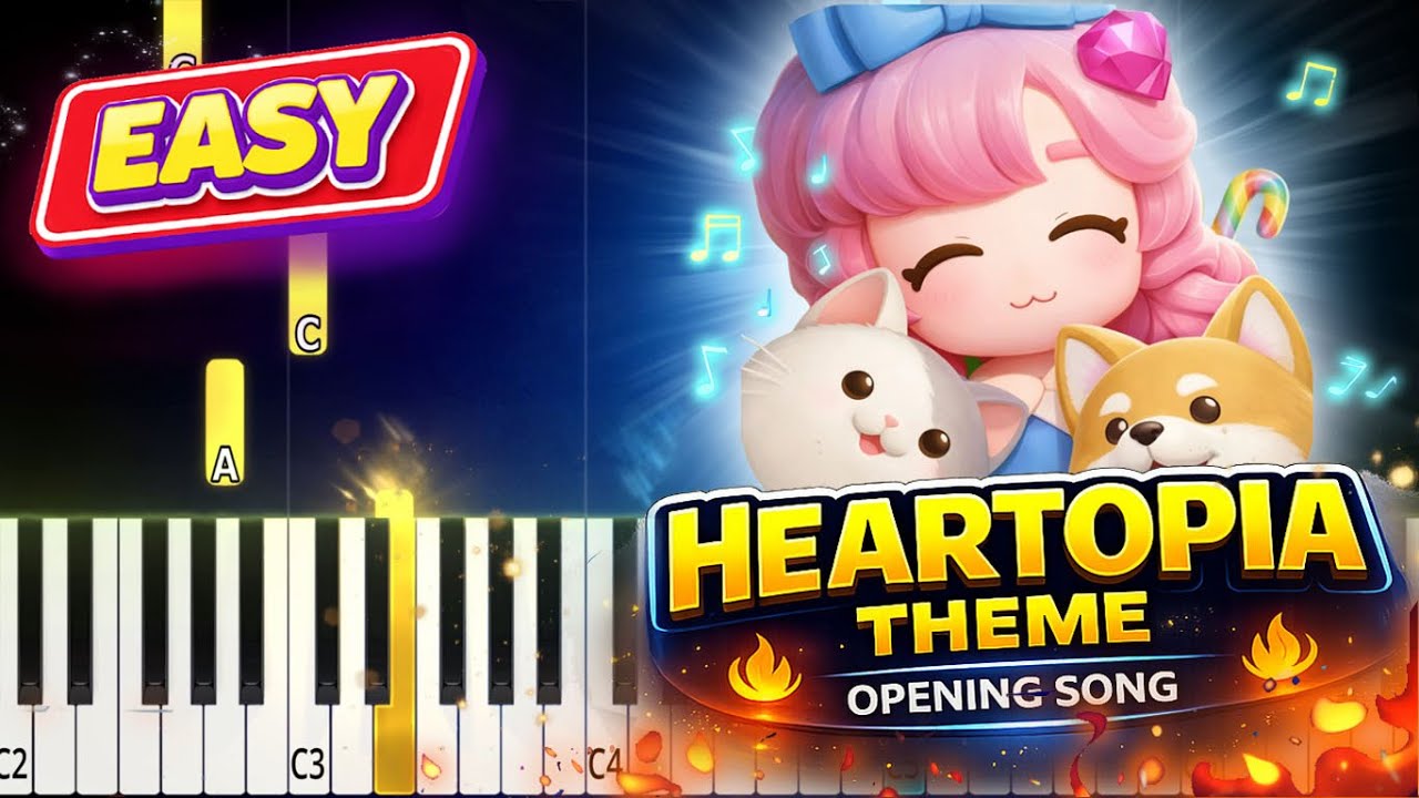 Heartopia Theme (Opening Song) – Easy Piano Tutorial - YouTube