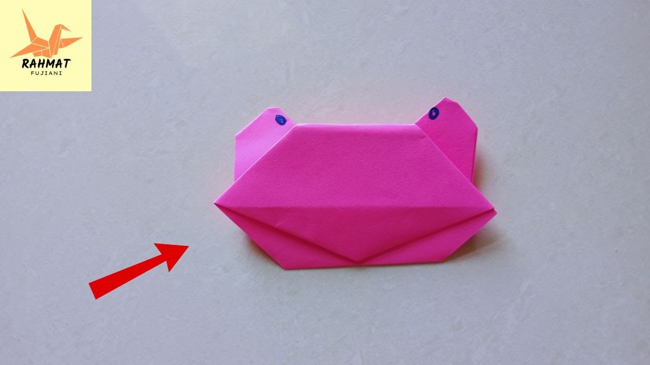 origami frog , origami katak mudah - YouTube