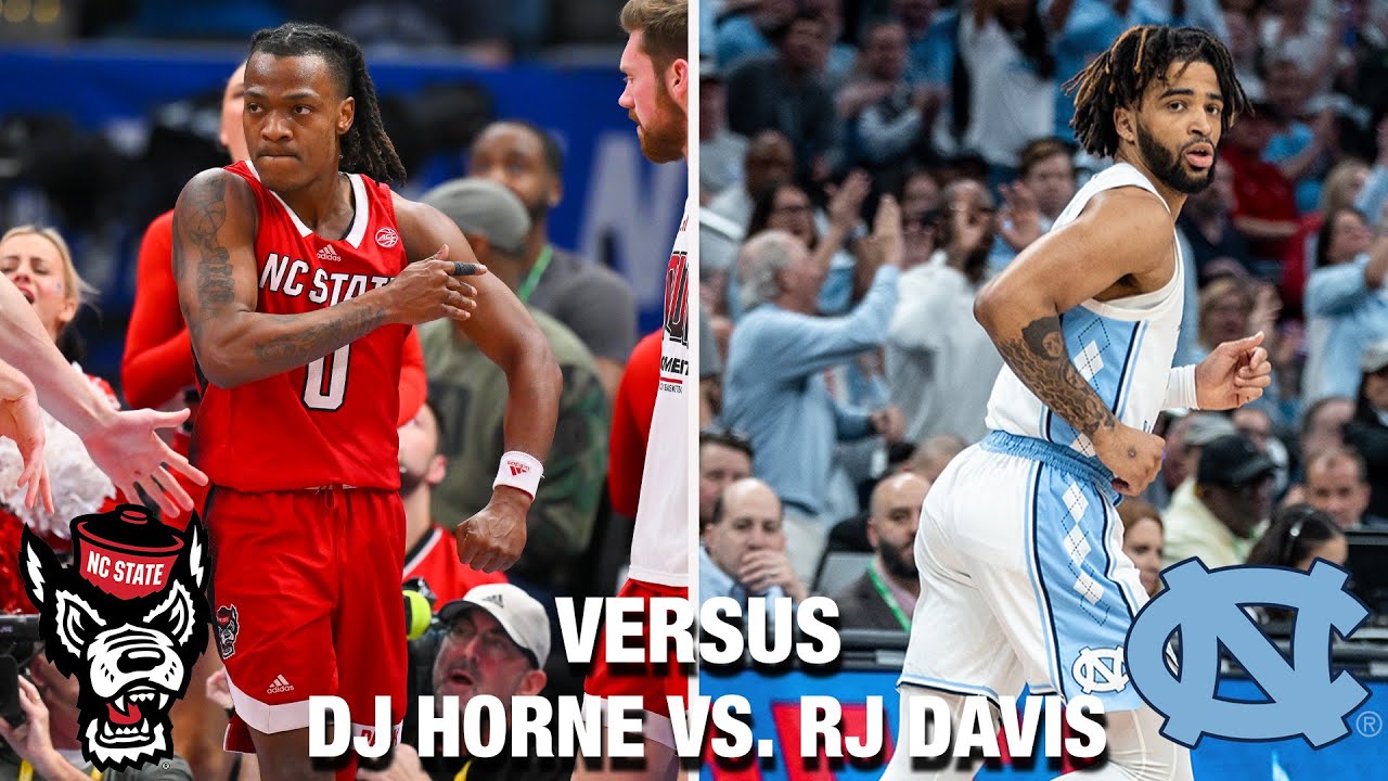 NC State's DJ Horne VS. UNC's RJ Davis - YouTube