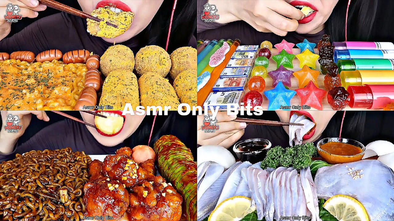 ASMR Hongyu ASMR 홍유 Compilation//Compilation///no talking///Bites only ...