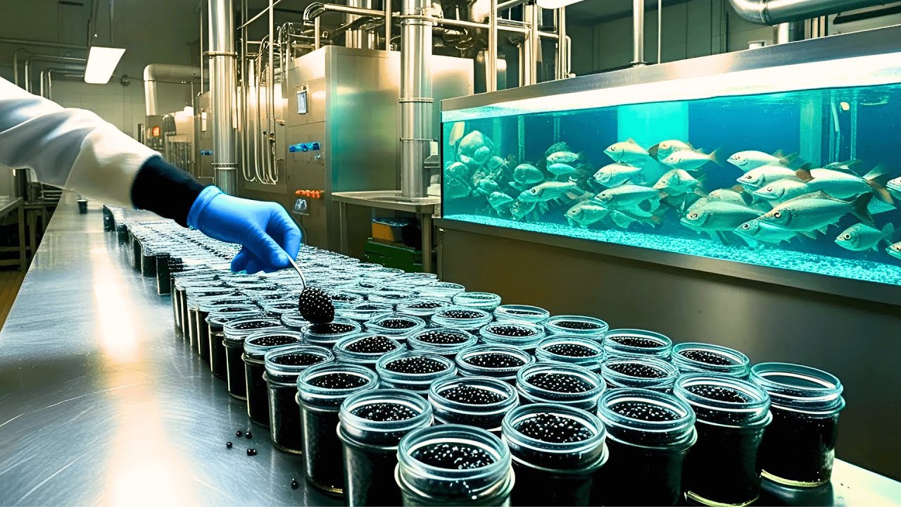 How Black Caviar Is Made in Factory | Black Caviar Factory Process - YouTube