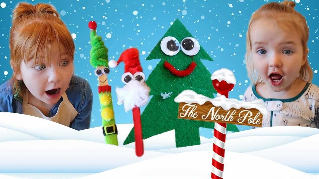 HOLiDAY CRAFTS with ADLEY!! Learn to make SANTA, a Christmas Tree, and ...