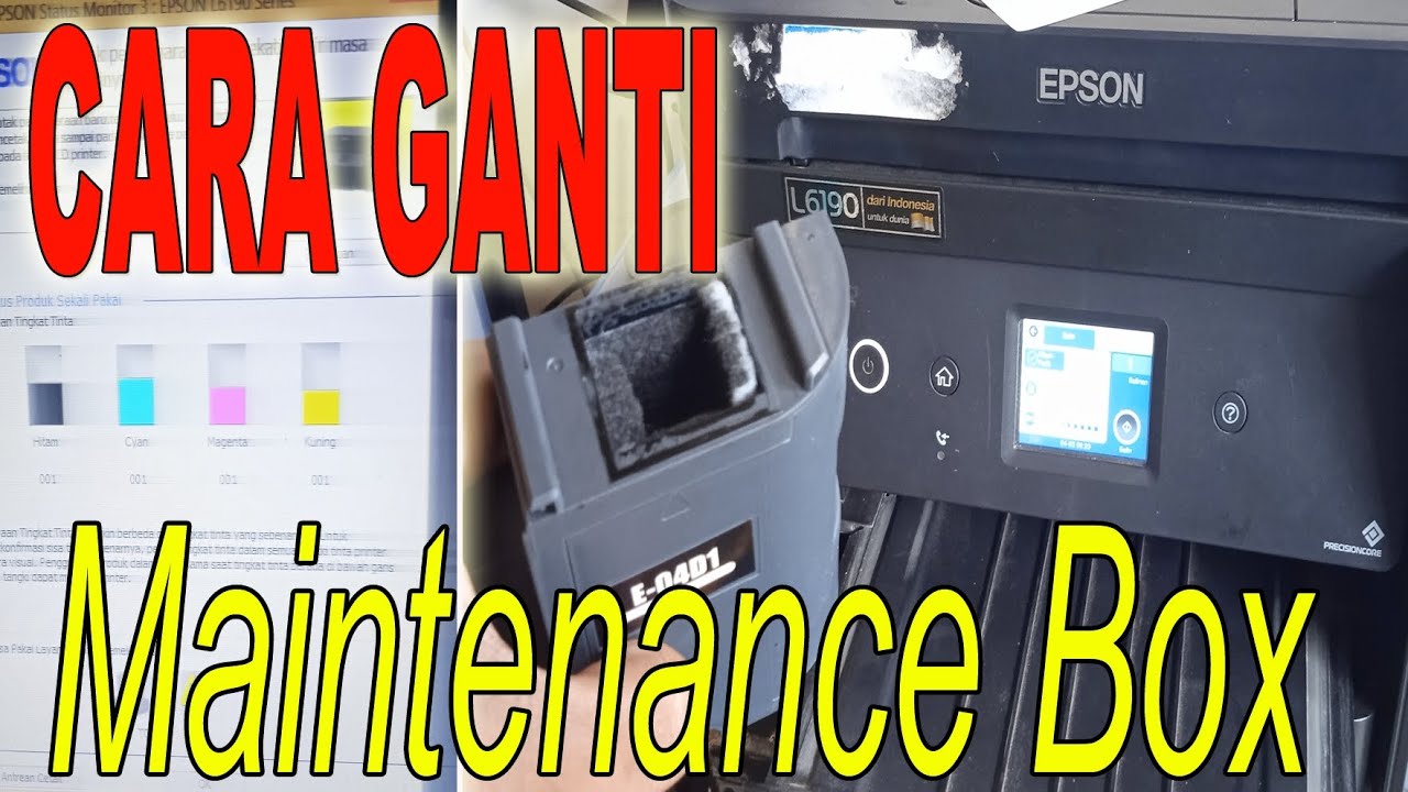 CARA GANTI MAINTENANCE BOX PRINTER EPSON - YouTube
