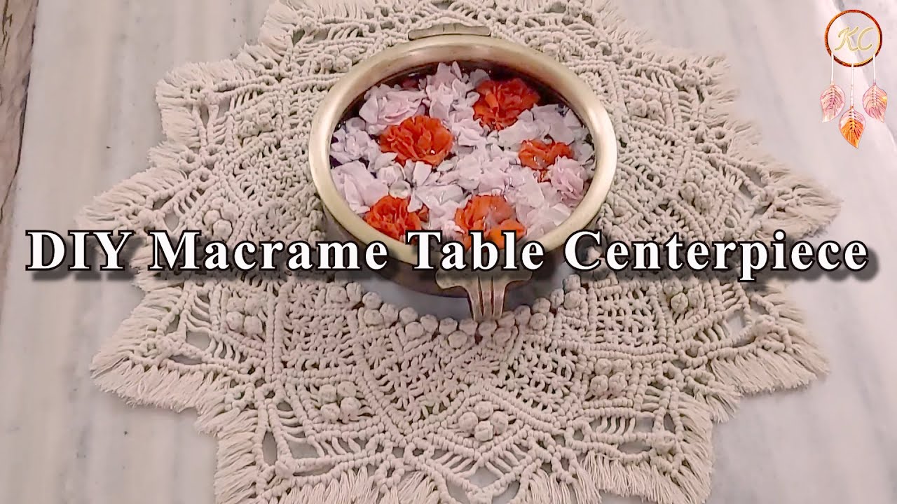 How To Make DIY MACRAME MANDALA TABLE CENTERPIECE II কিভাবে MACRAME ...