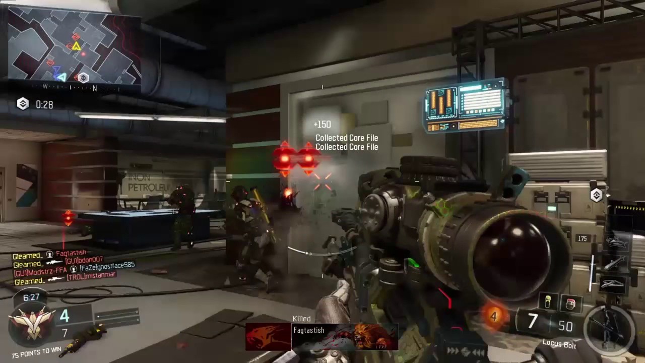 BO3 No Scope Collat Quad Feed On Screen! - YouTube