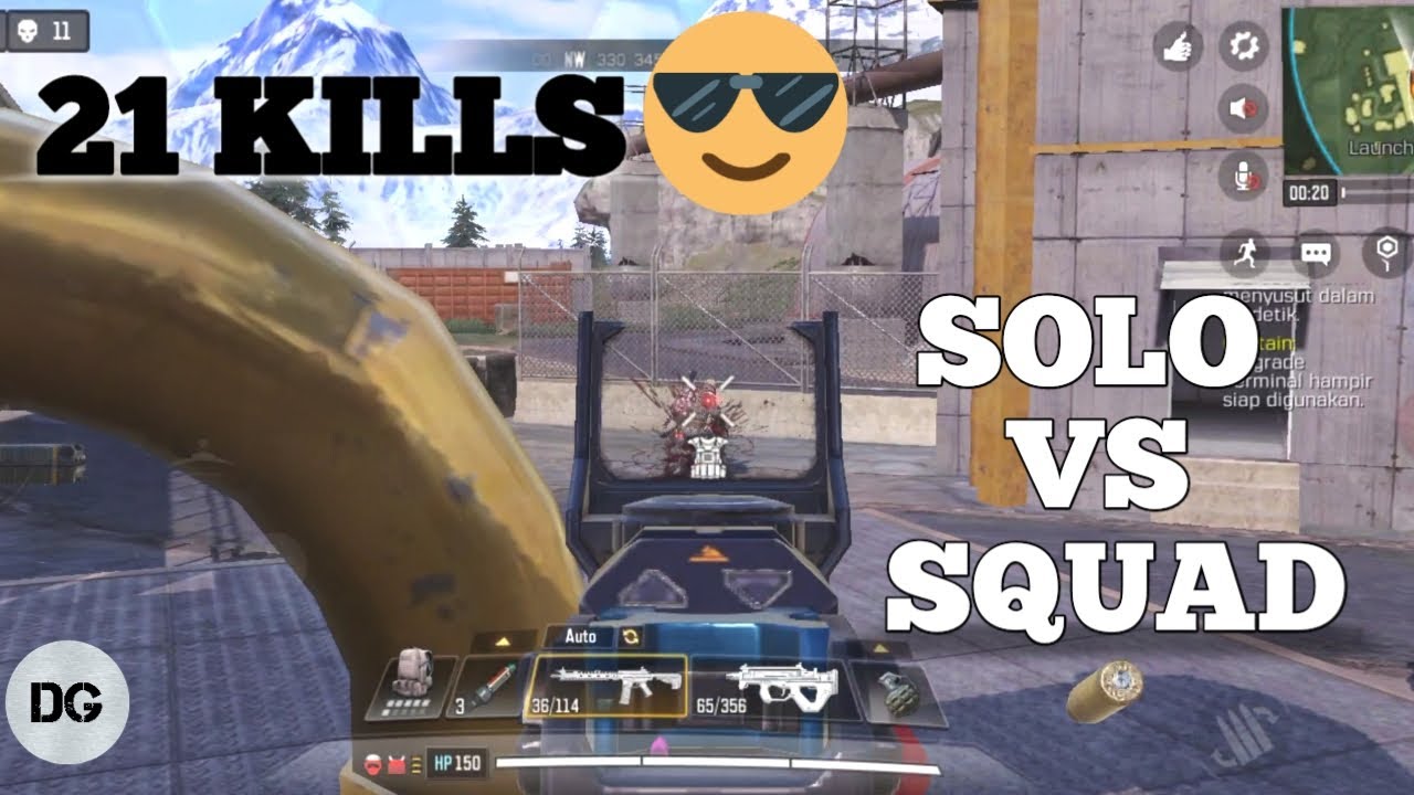 CODM BATTLE ROYALE : KILL 16 MUSUH DI LAUNCH BASE... SOLO VS SQUAD RANK ...