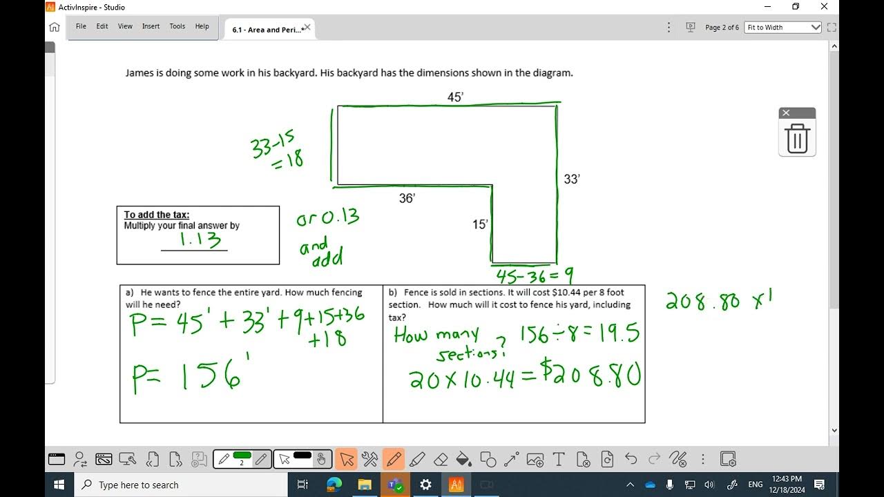 Video Lesson - Perimeter And Area - YouTube