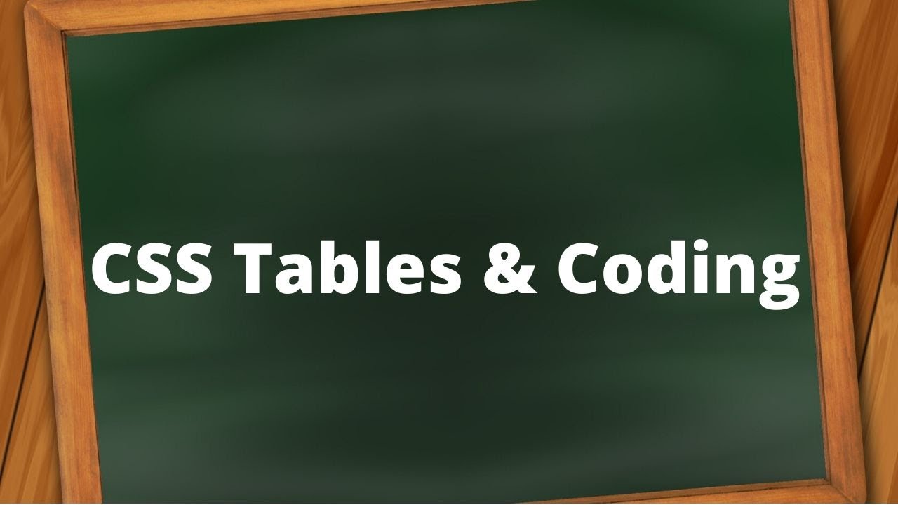 CSS Tables and Coding - Web Programming Using HTML - YouTube