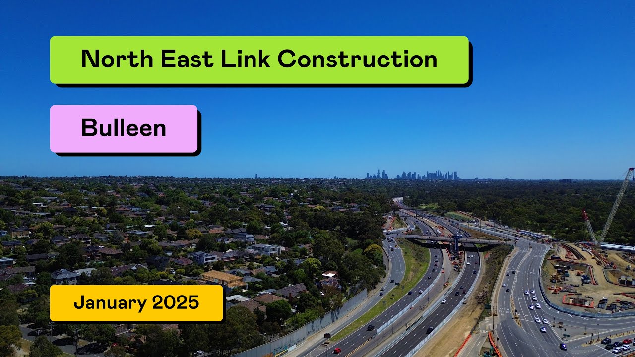 North East Link Construction - Bulleen (January 2025) - YouTube