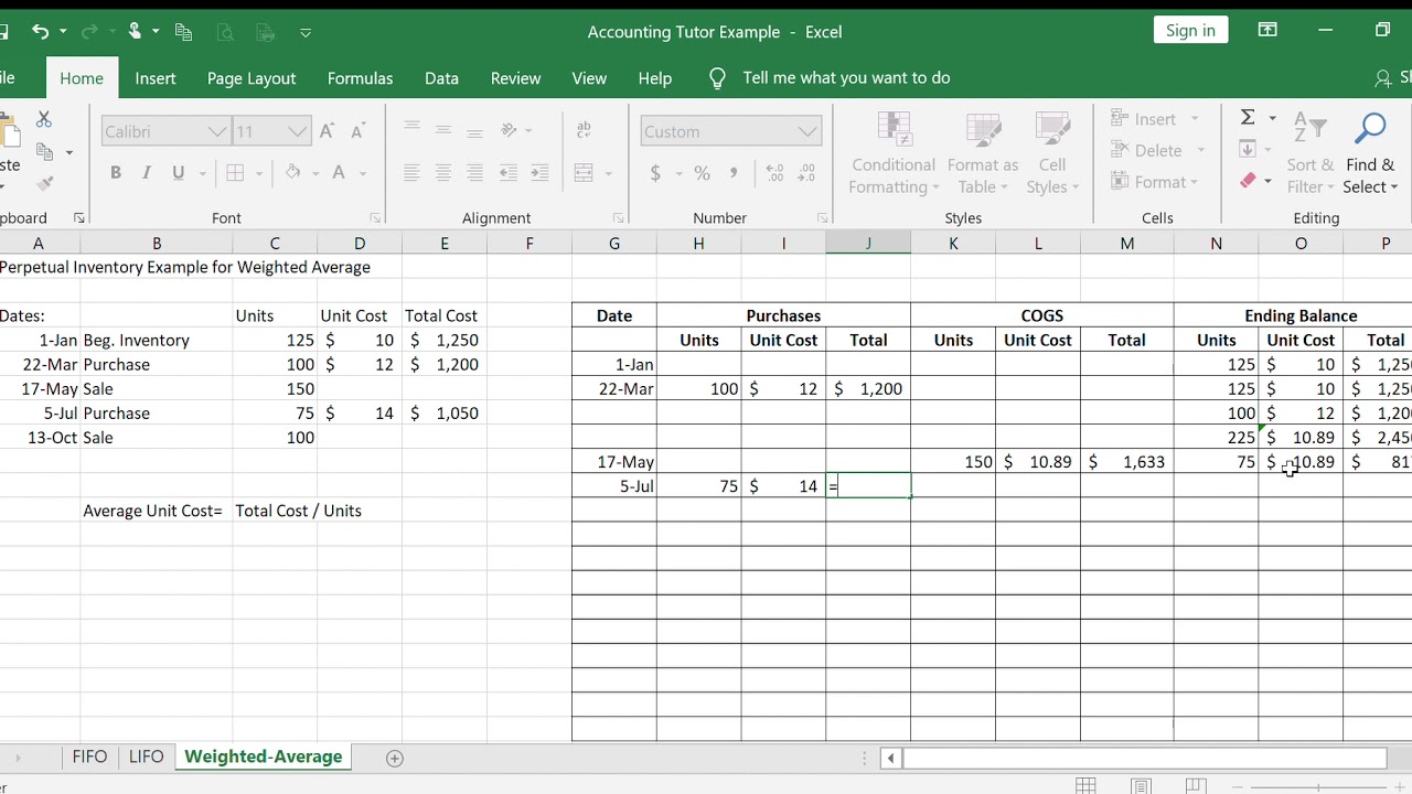Ben Accounting Tutor Tip Weighted Average - YouTube