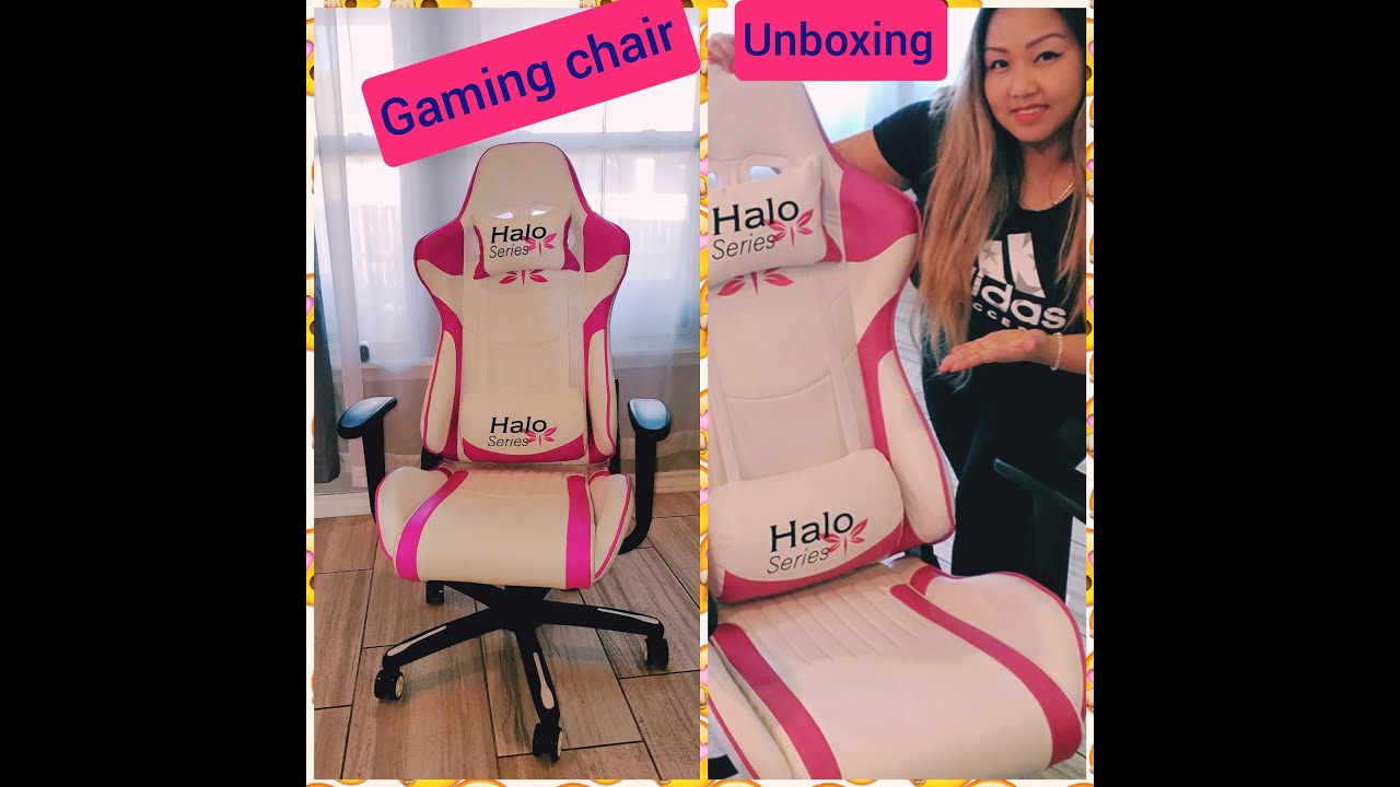 Pink "Halo" Gaming Chair Unboxing and Assembling. - YouTube