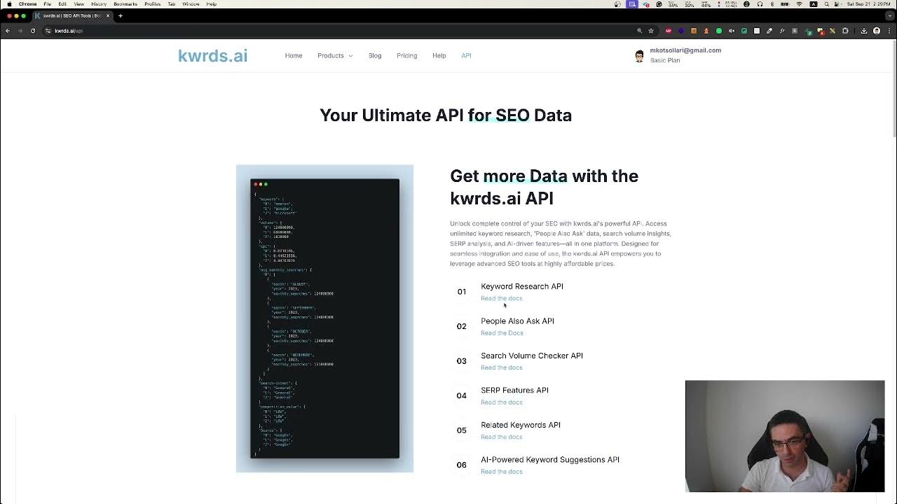 Keyword Research and People Also Ask API | kwrds.ai - YouTube