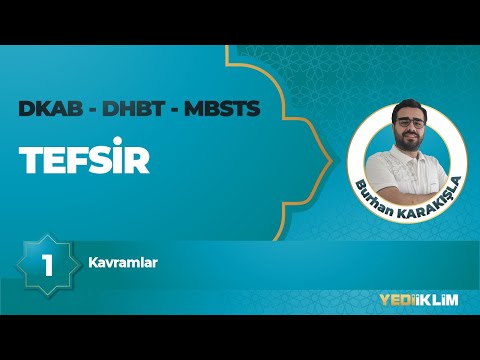 2026 DKAB - DHBT - MBSTS 1 - Kavramlar - Burhan KARAKIŞLA