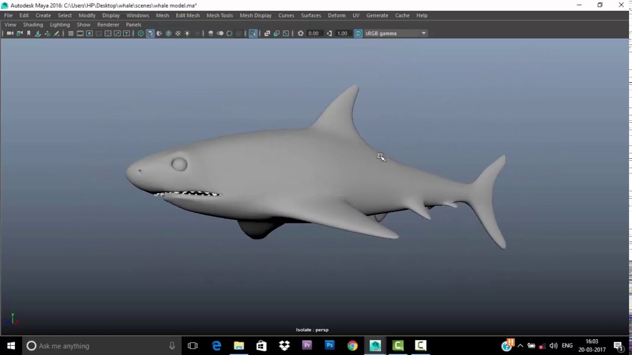 autodesk maya whale modelling - YouTube