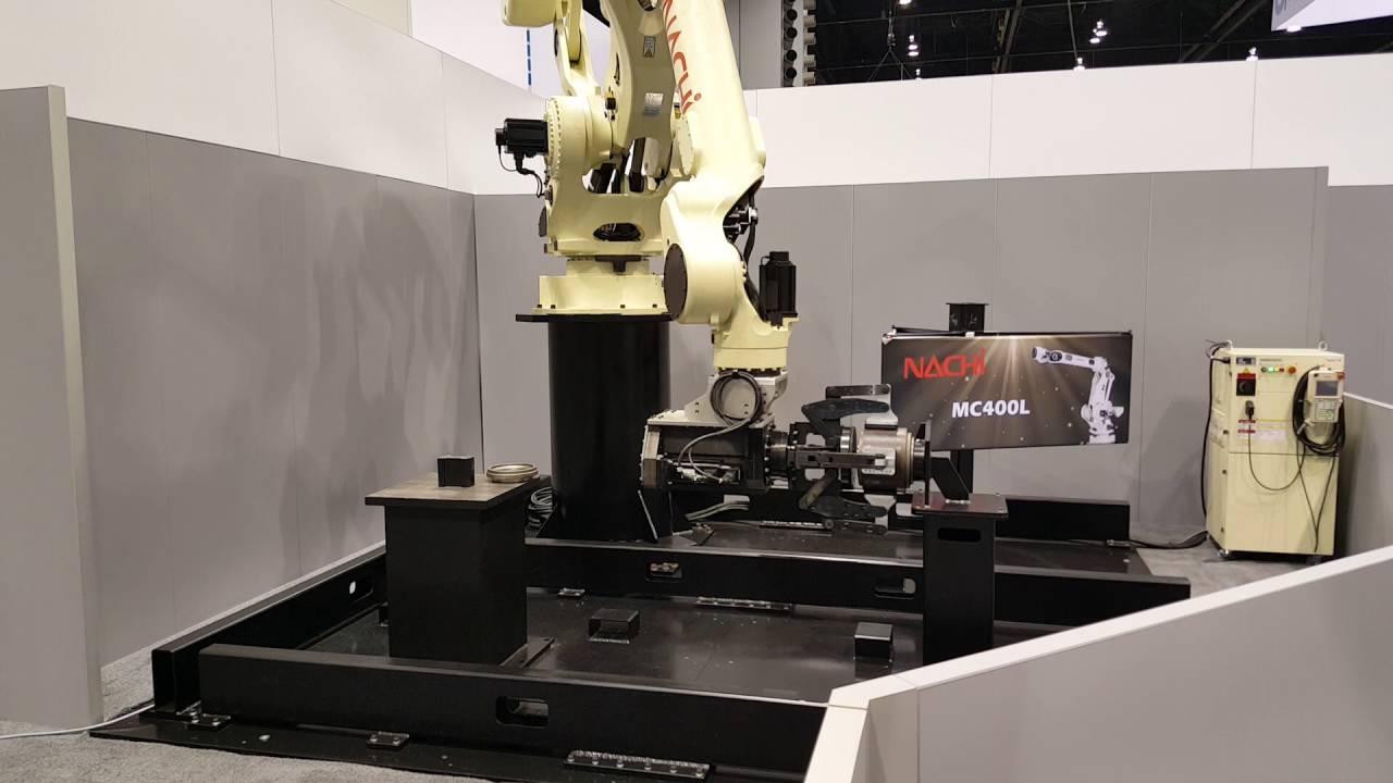 AIC Rail Bearing Manipulator robot with Flexhand - YouTube