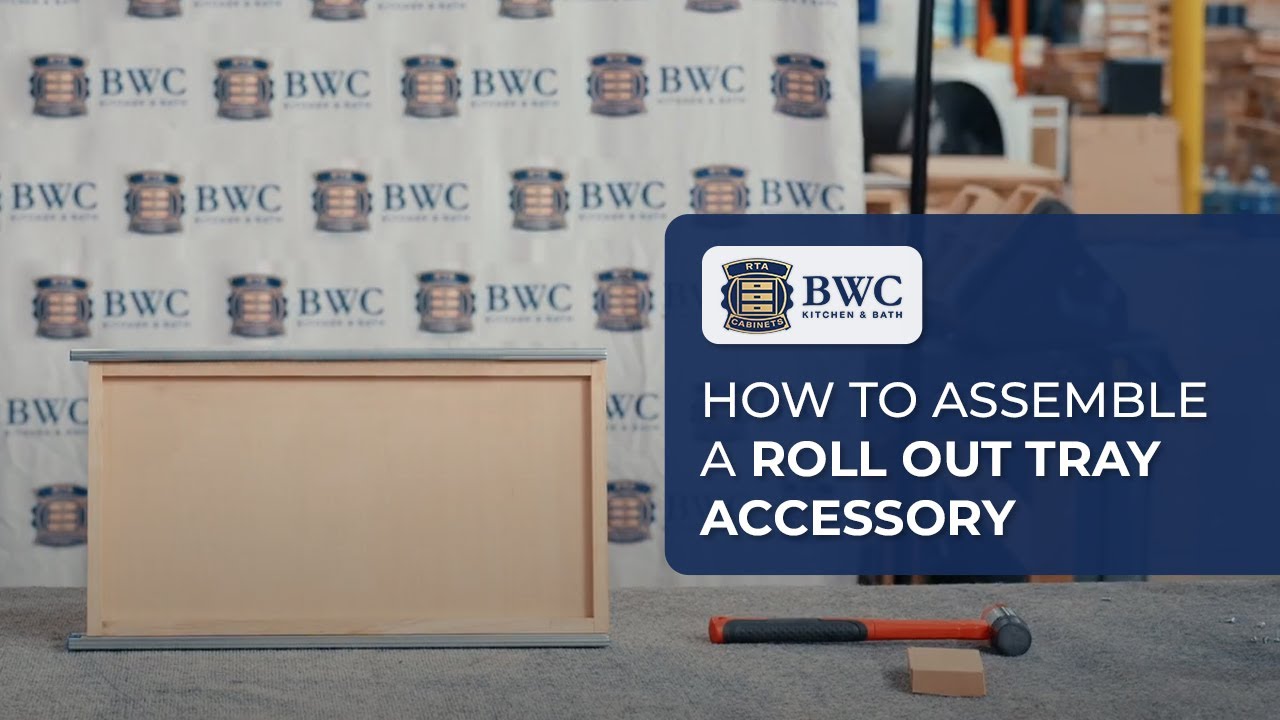 How to Assemble a Roll Out Tray - RTA Cabinet Assembly - YouTube