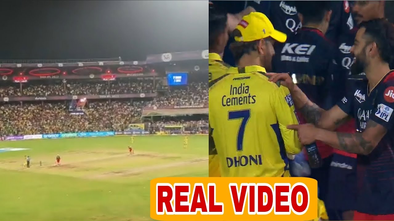 Crowd went Crazy after CSK Won the Match Today | MS Dhoni and Virat ...