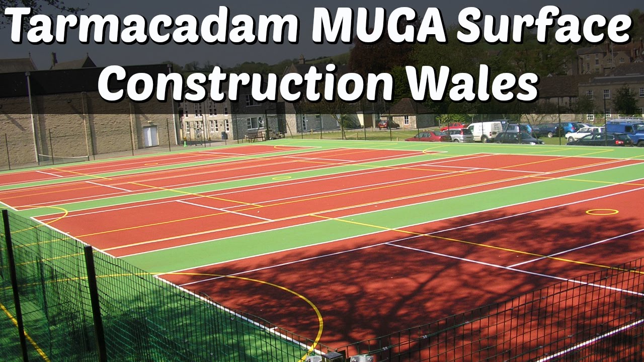 Tarmacadam MUGA Surface Construction Wales - YouTube