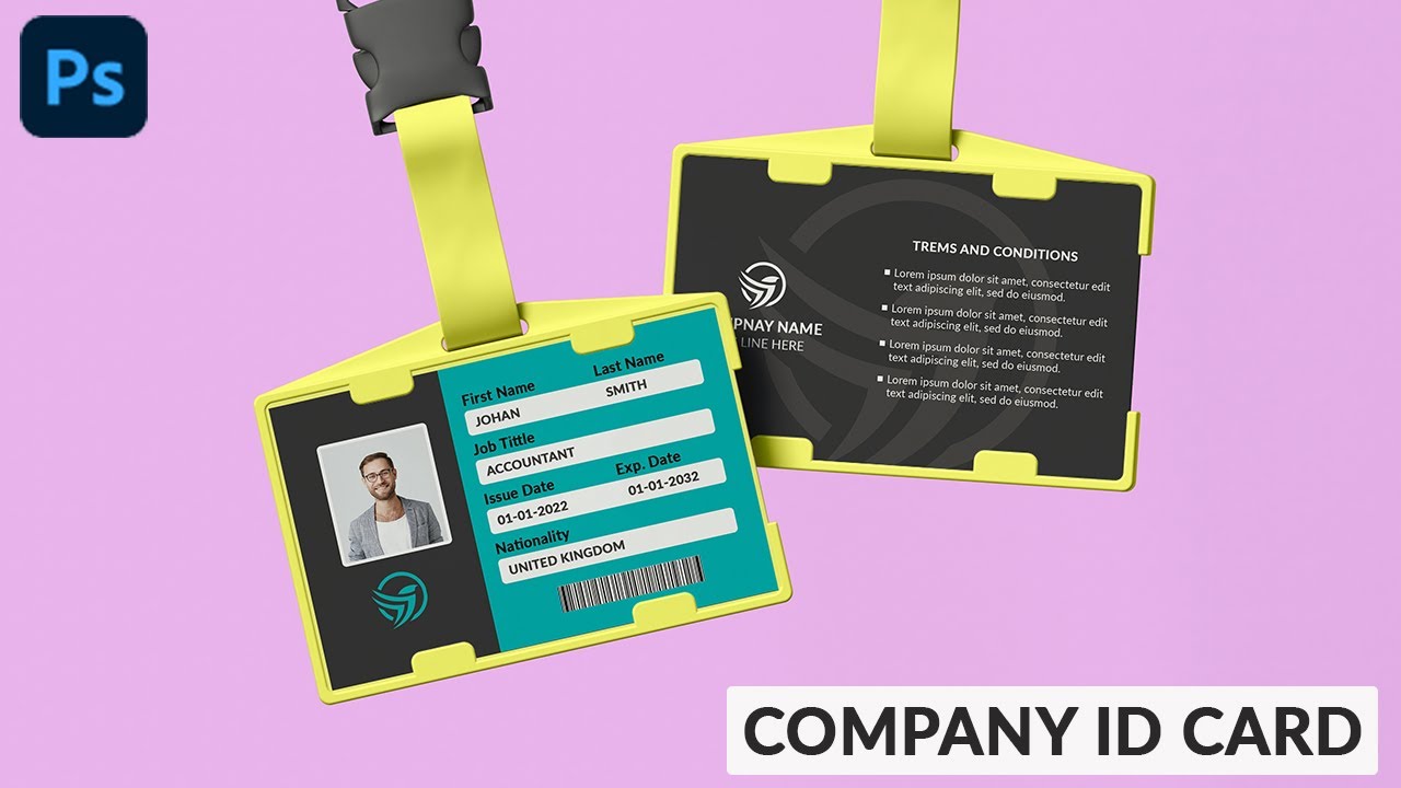 How To Create Id Card In Photoshop Company Id Card Design Horizontal Id Card YouTube How To Create Id Card In Photoshop Company Id Card Design Horizontal Id Card YouTube