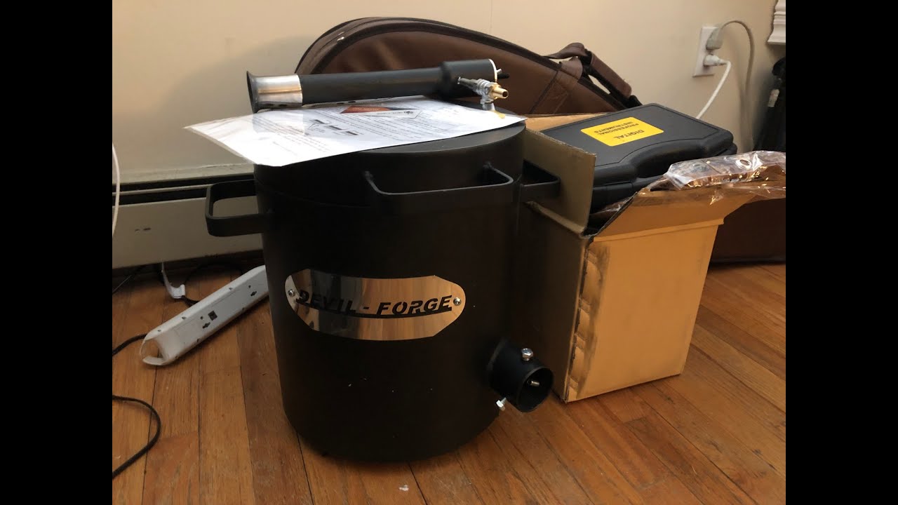 Unboxing new Devil-Forge FB2Mb for making gold, silver, copper ingots ...