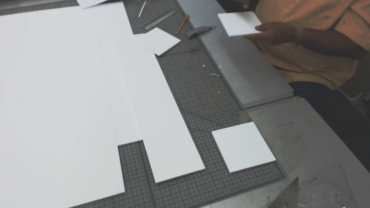 arch101 w1d2 05 making rabbet joints in the corners of the foam core ...