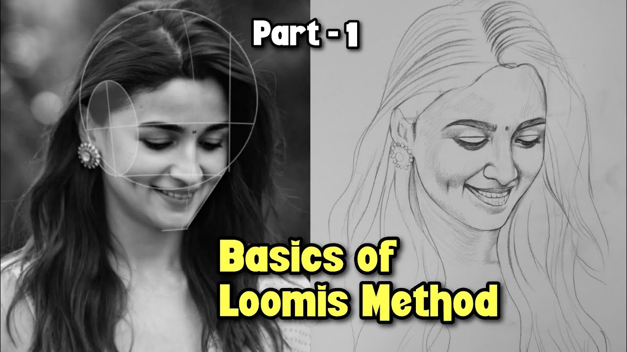 Drawing Practice - Portrait Drawing With LOOMIS METHOD 😇 | Alia Bhatt ...