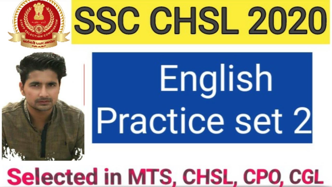 SSC CHSL 2020 English previous year practice set 2 by Subodh sir ...