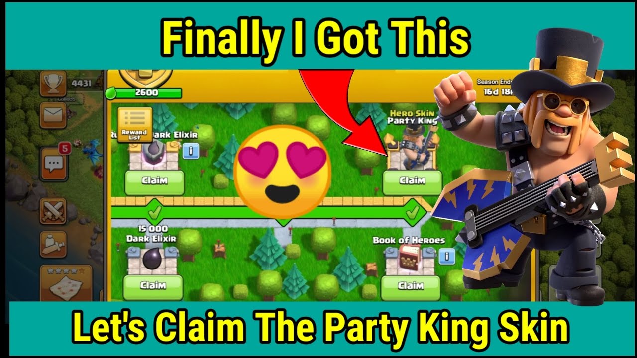 Finally I Got The Party King Skin | Clash Of Clans - YouTube