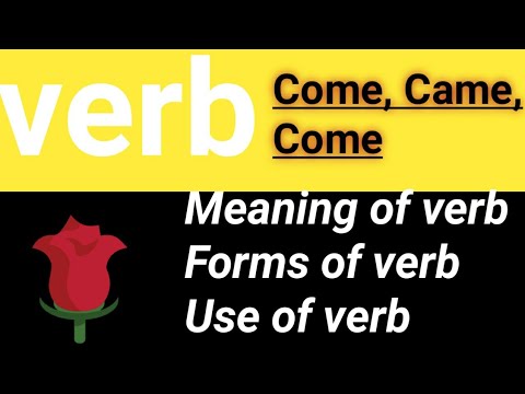 Come, Came, Come ang Coming|meaning|Forms of verb|use of come in ...
