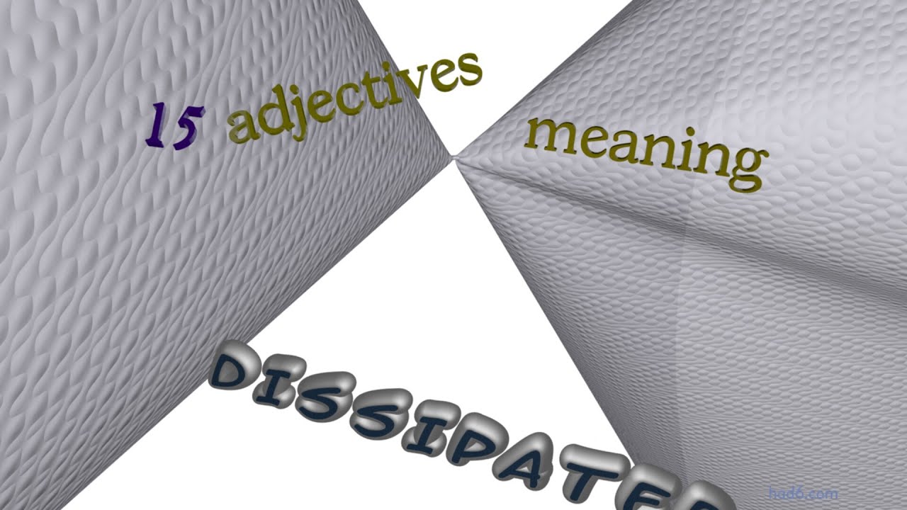 dissipated - 15 adjectives which are synonyms of dissipated (sentence ...