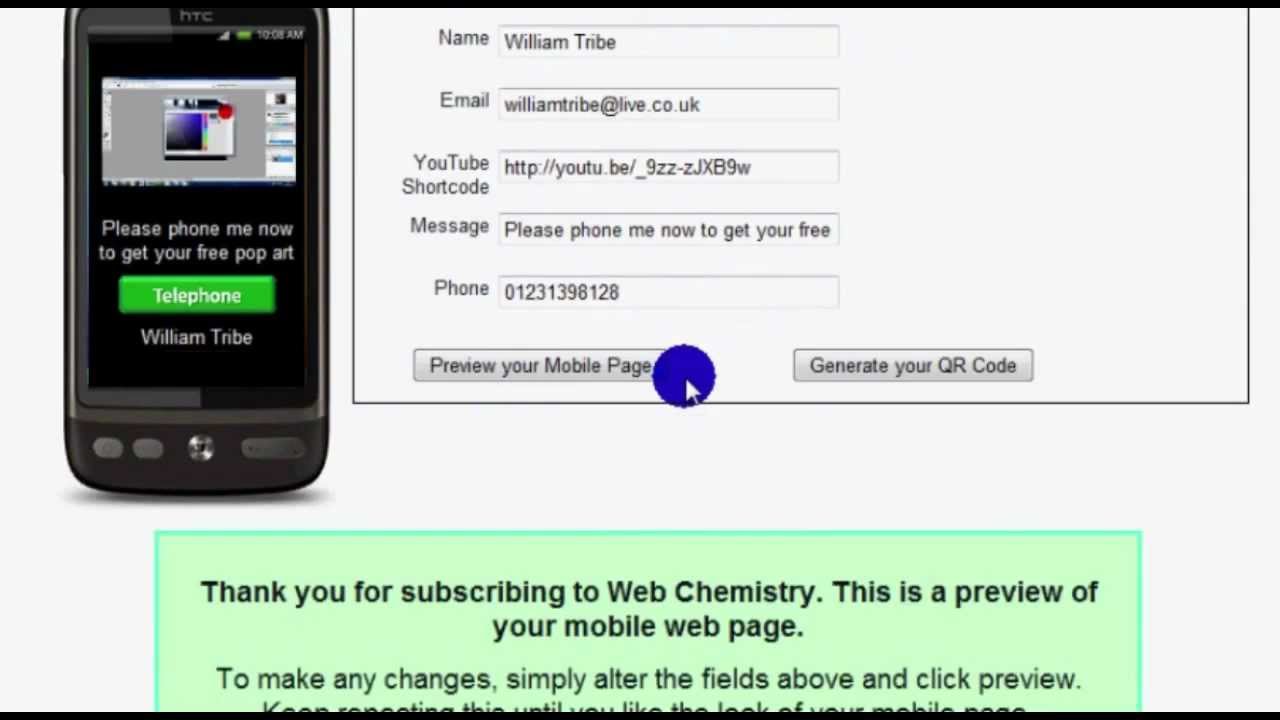 How to create web pages for mobile devices for FREE in under 3 minutes ...