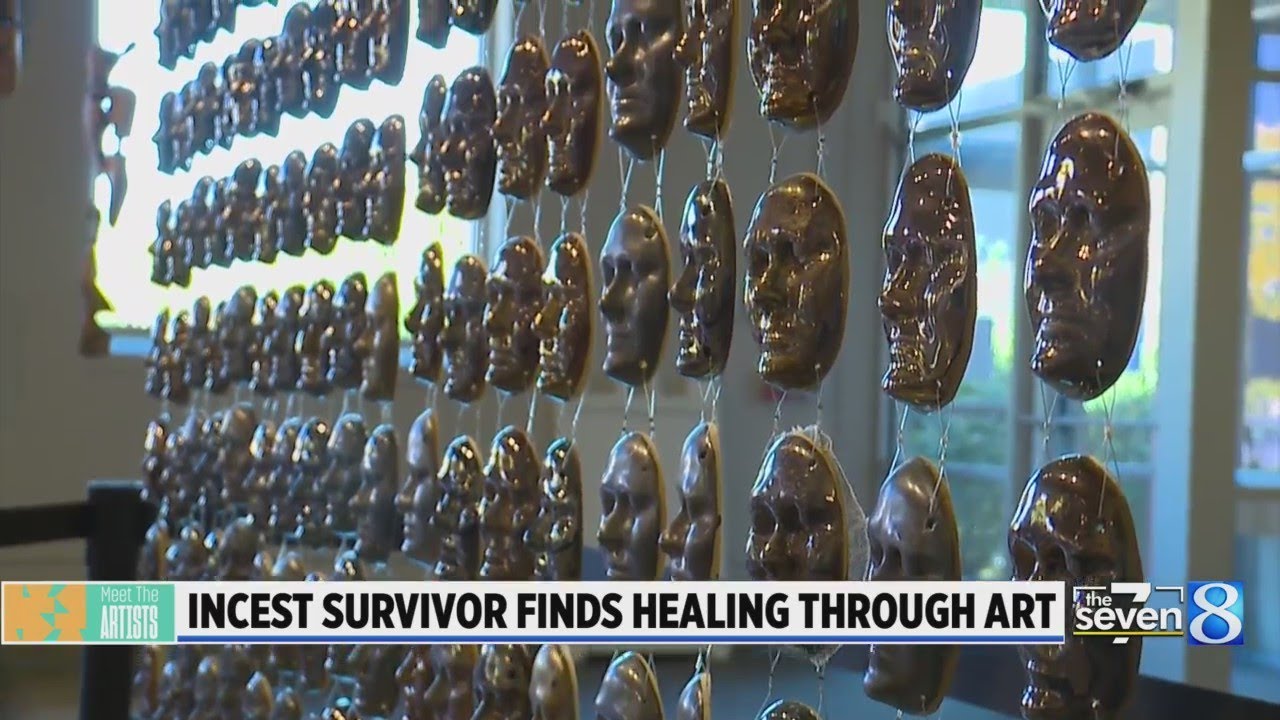 For abuse survivor, art is 'easier than words' - YouTube