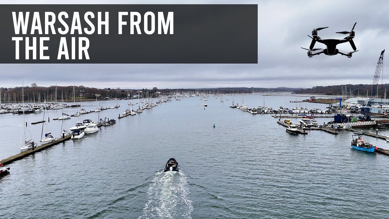 Drone Over River Hamble: Aerial View of Warsash Harbour and Maritime ...