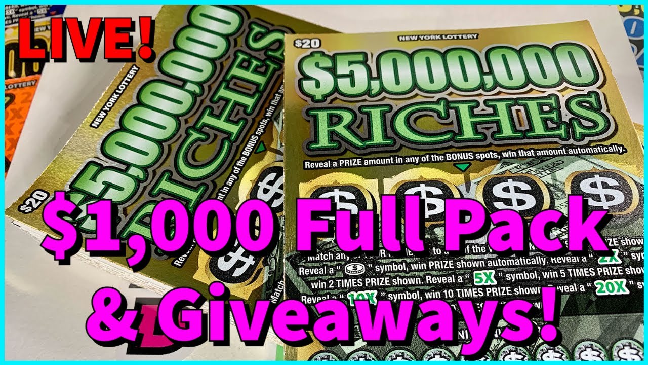 $1,000 Full Book of $5,000,000 Riches! $20 Book Of NY Lotto Scratch ...