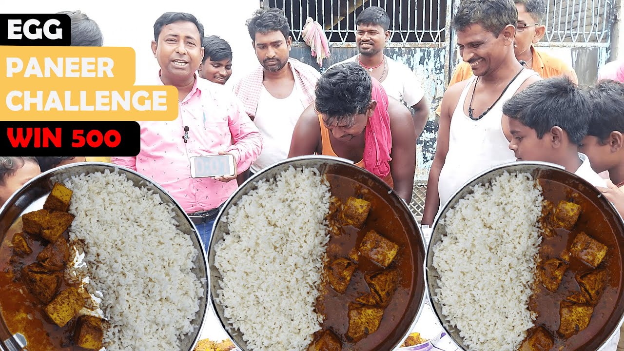 अंडा पनीर खाओ और जीतो ₹ 500 💰 Egg Paneer Eating Challenge ऐसा चैलेंज ...